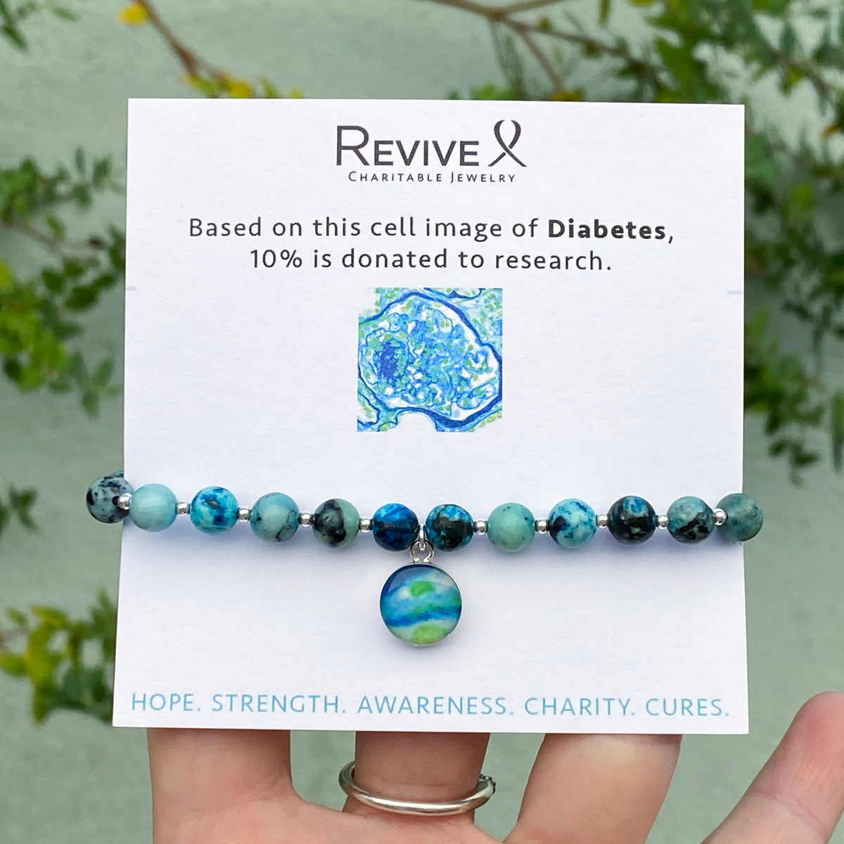 Diabetes Bracelet with Ocean Turquoise Jasper – Revive Jewelry