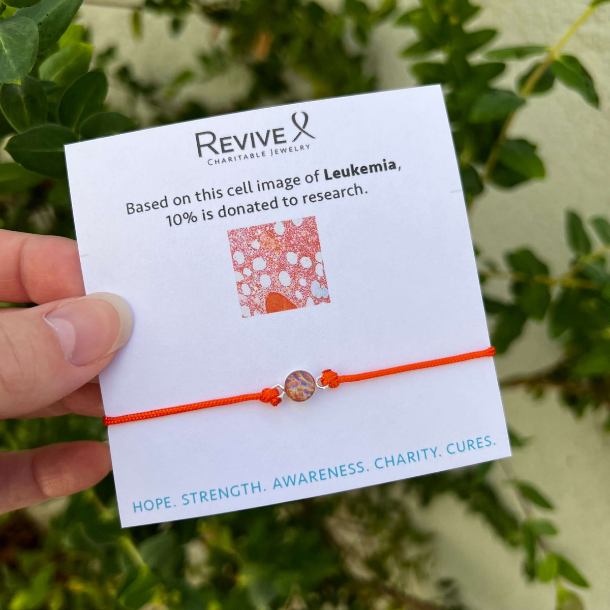 Leukemia Awareness Bracelet with Orange Cord – Revive Jewelry