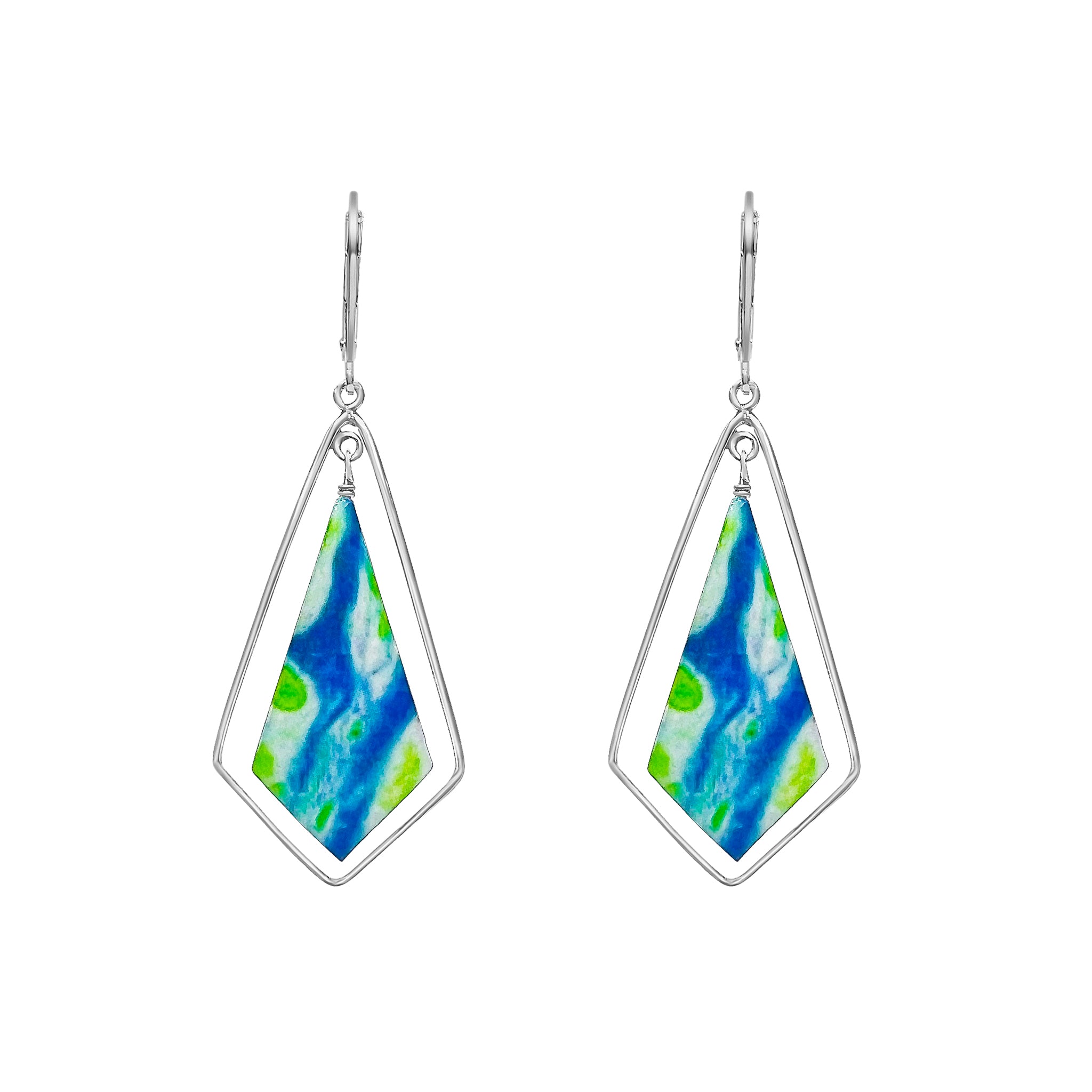 Diamond Frame Pendant Earrings for Diabetes – Revive Jewelry