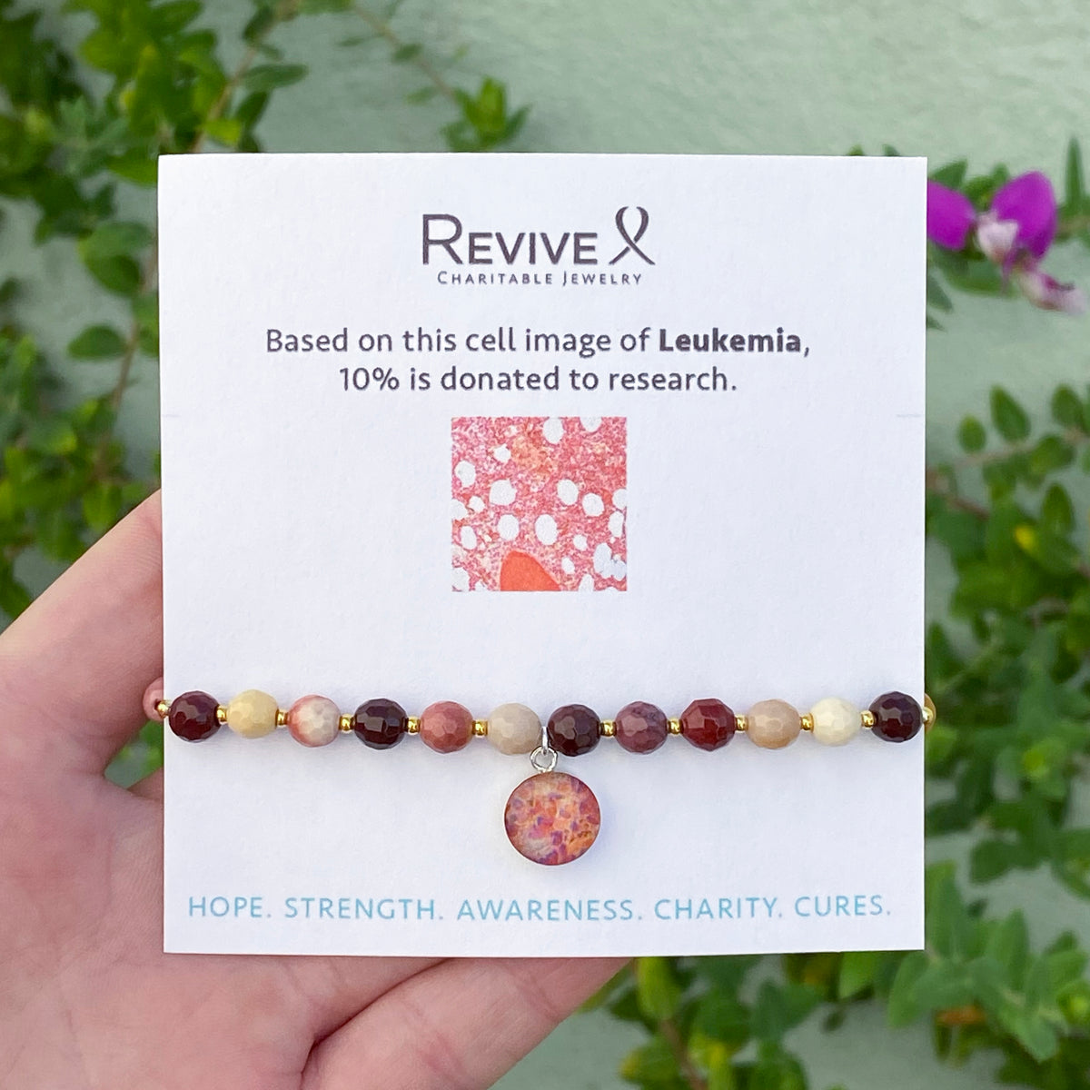 Leukemia Awareness Bracelet with Mookaite – Revive Jewelry
